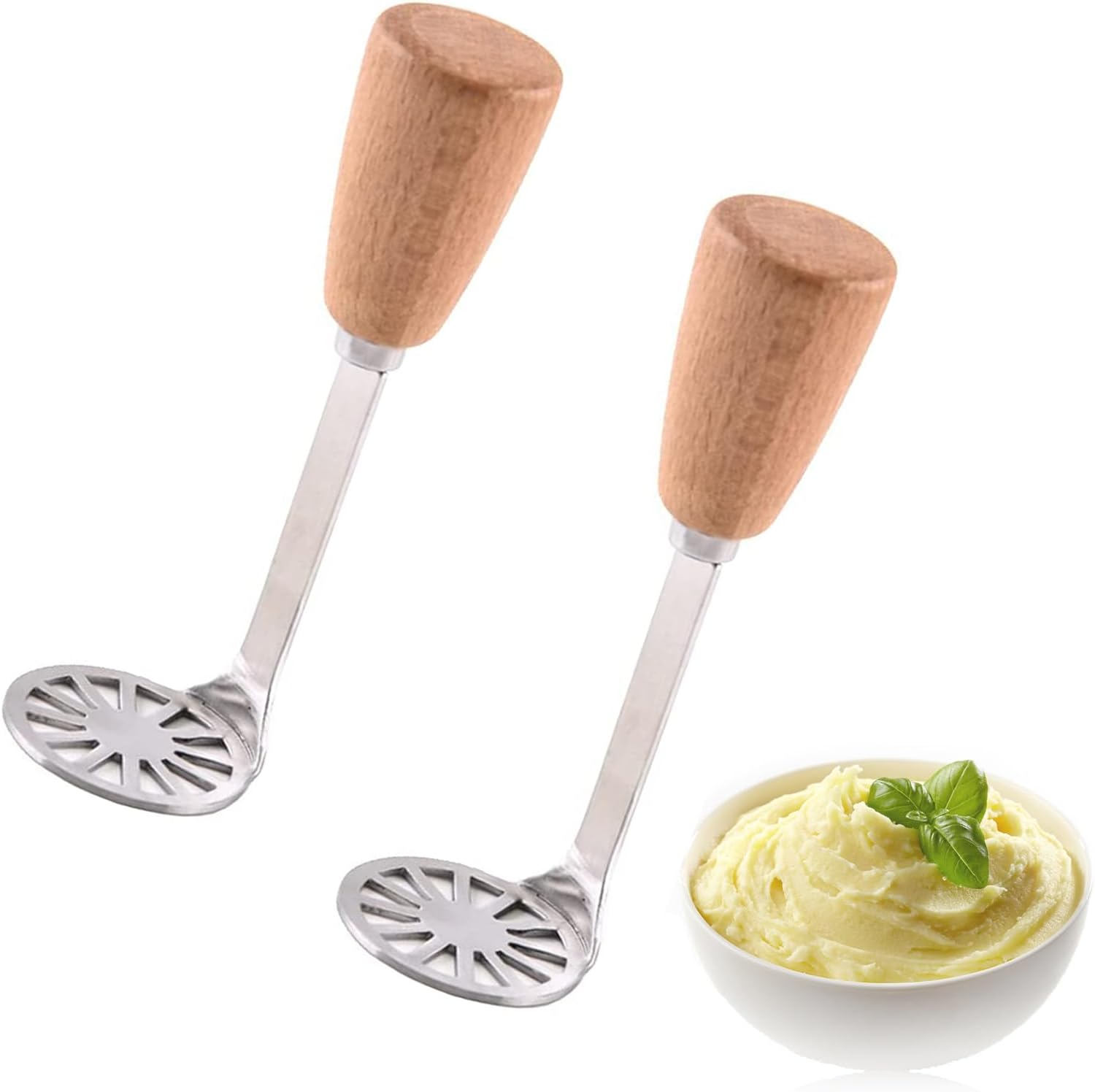 Wooden Traditional Professional Potato Masher Kitchen Cooking Wood TYP ...