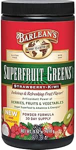 Amazon.com: Superfruit Greens - Strawberry Kiwi Barlean's 9.52 oz ...