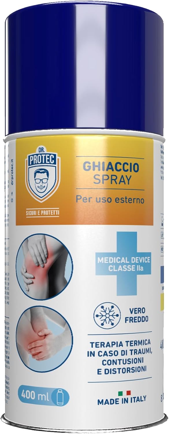 Dr. Protec - Spray de hielo, 400 ml, 1 botella, terapia térmica, trauma ...