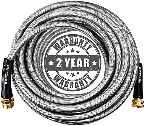 Amazon.com: IRRIGLAD Garden Hose 304 Stainless Steel Metal Braided Hose ...