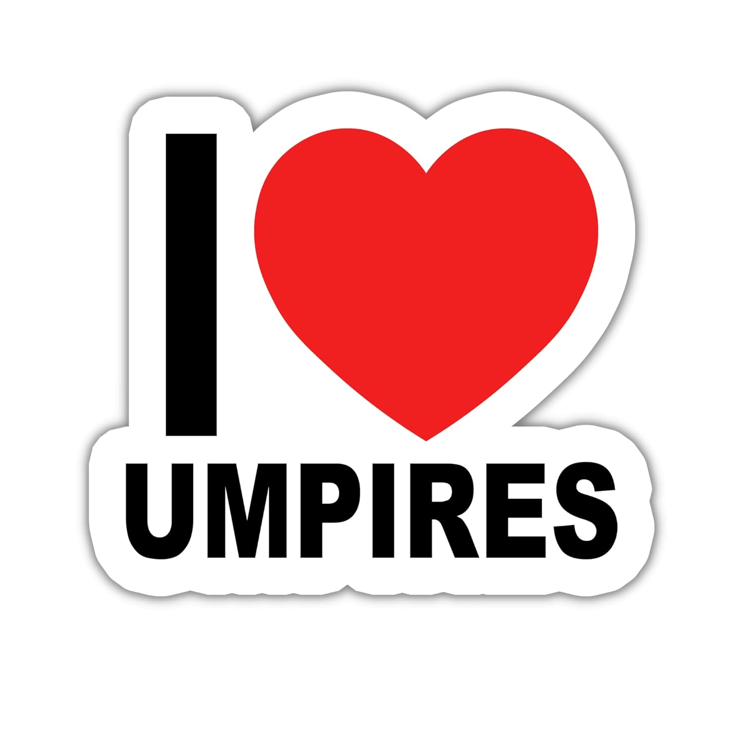 Amazon.com: I Love Umpires Sticker, Softball Baseball Helmet Sticker ...