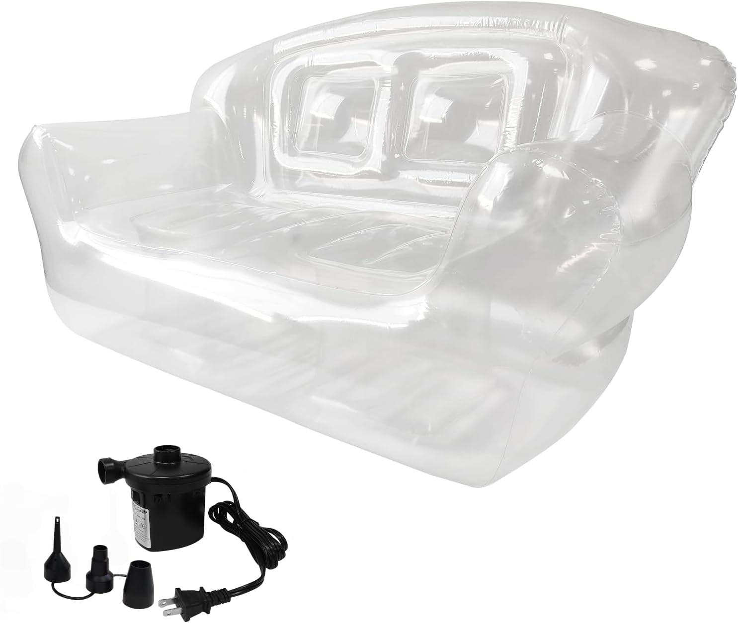 Amazon.com: Transparent Inflatable Sofa & Portable Air Couch – Double ...