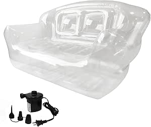 Amazon.com: Transparent Inflatable Sofa & Portable Air Couch – Double ...