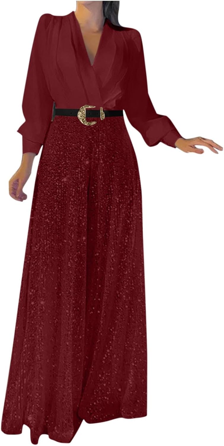 Amazon.com: Ladies Overalls Jumpsuits Pants Romper for Women Dressy ...