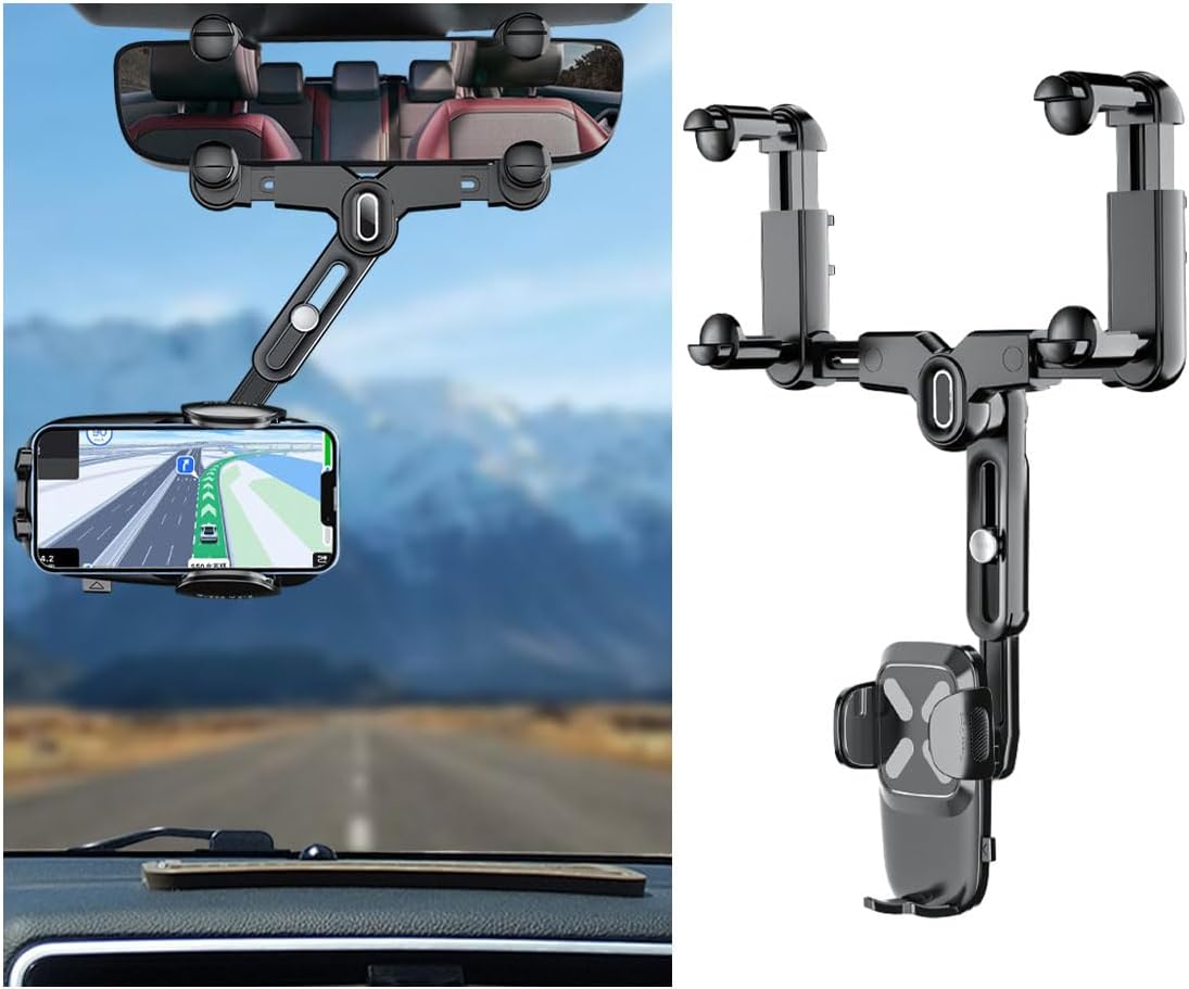 Amazon.com: Ohleats Rear View Mirror Phone Holder, 360° Rotatable ...