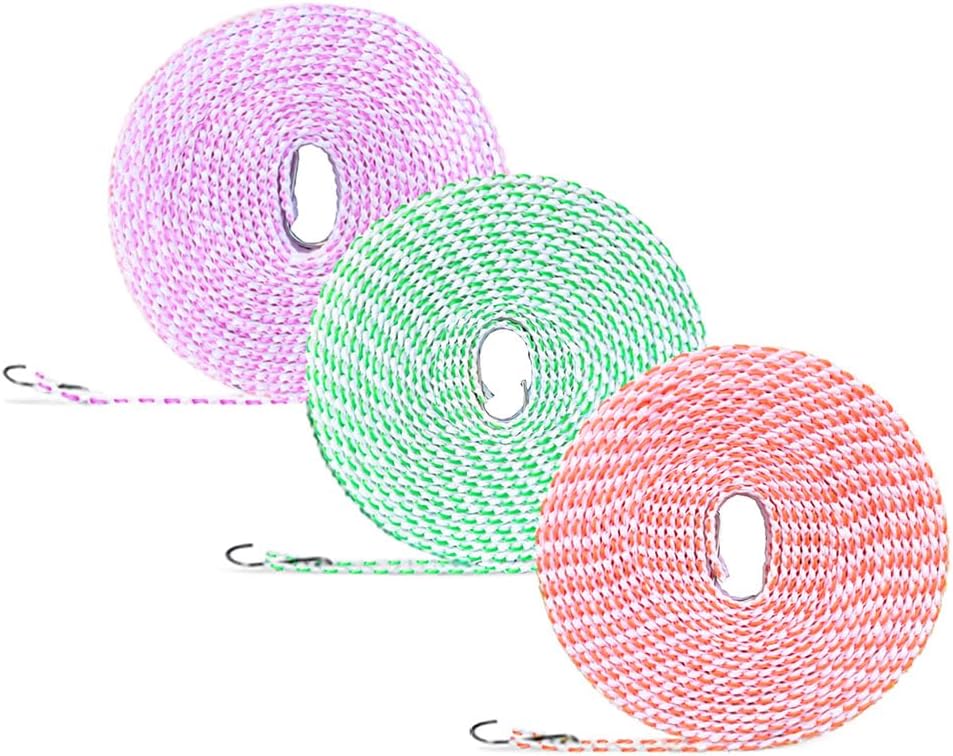 Amazon.com: Clothesline,3 Pack Clotheslines for Outside, Adjustable ...