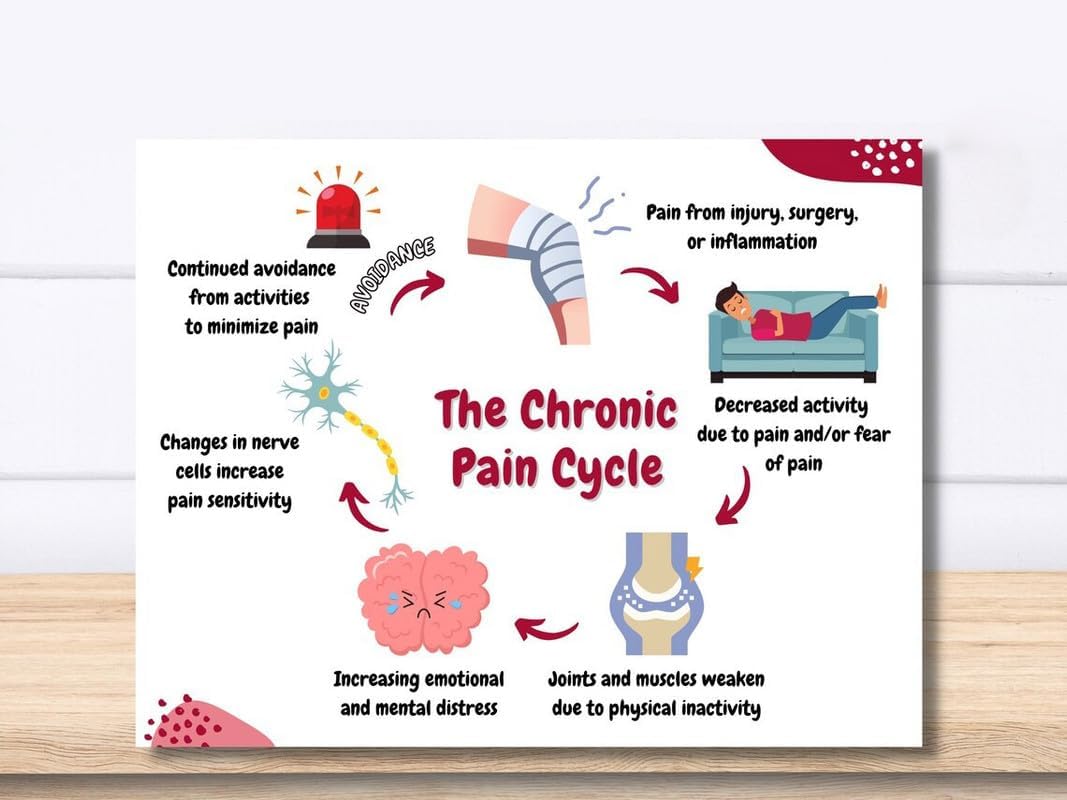 Amazon.com: The Chronic Pain Cycle Poster, Health Psychology ...