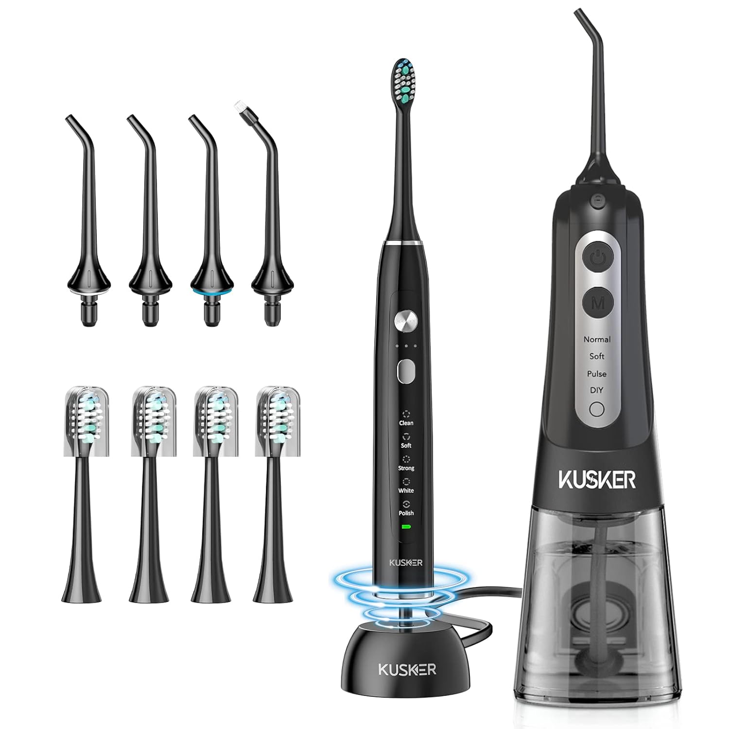 Amazon.com: KUSKER Water Flosser and Ultrasonic Electric Toothbrush ...