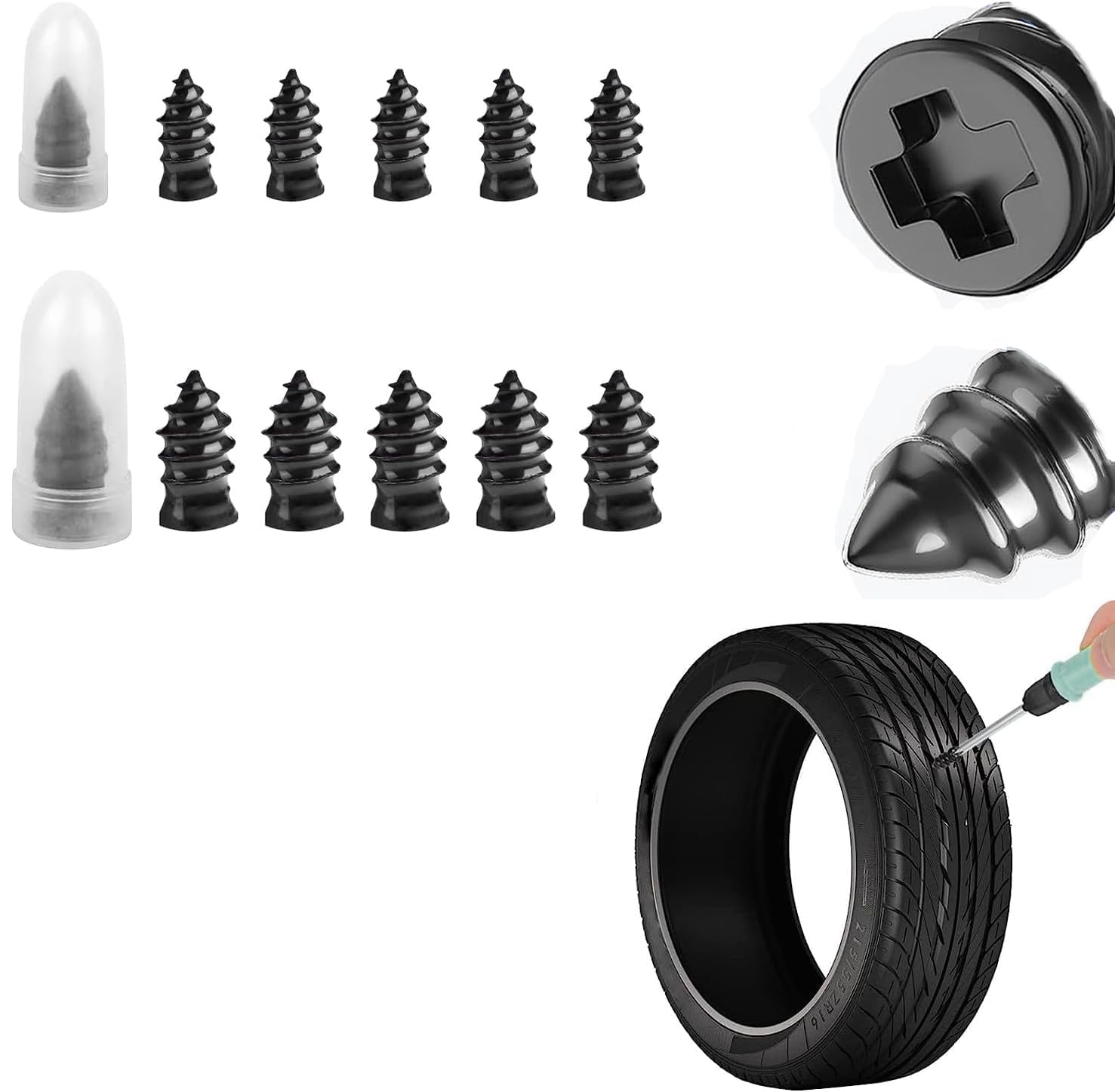 COFIEX Universal Self-Service Vacuum Tire Repair Kit | Fast Puncture ...