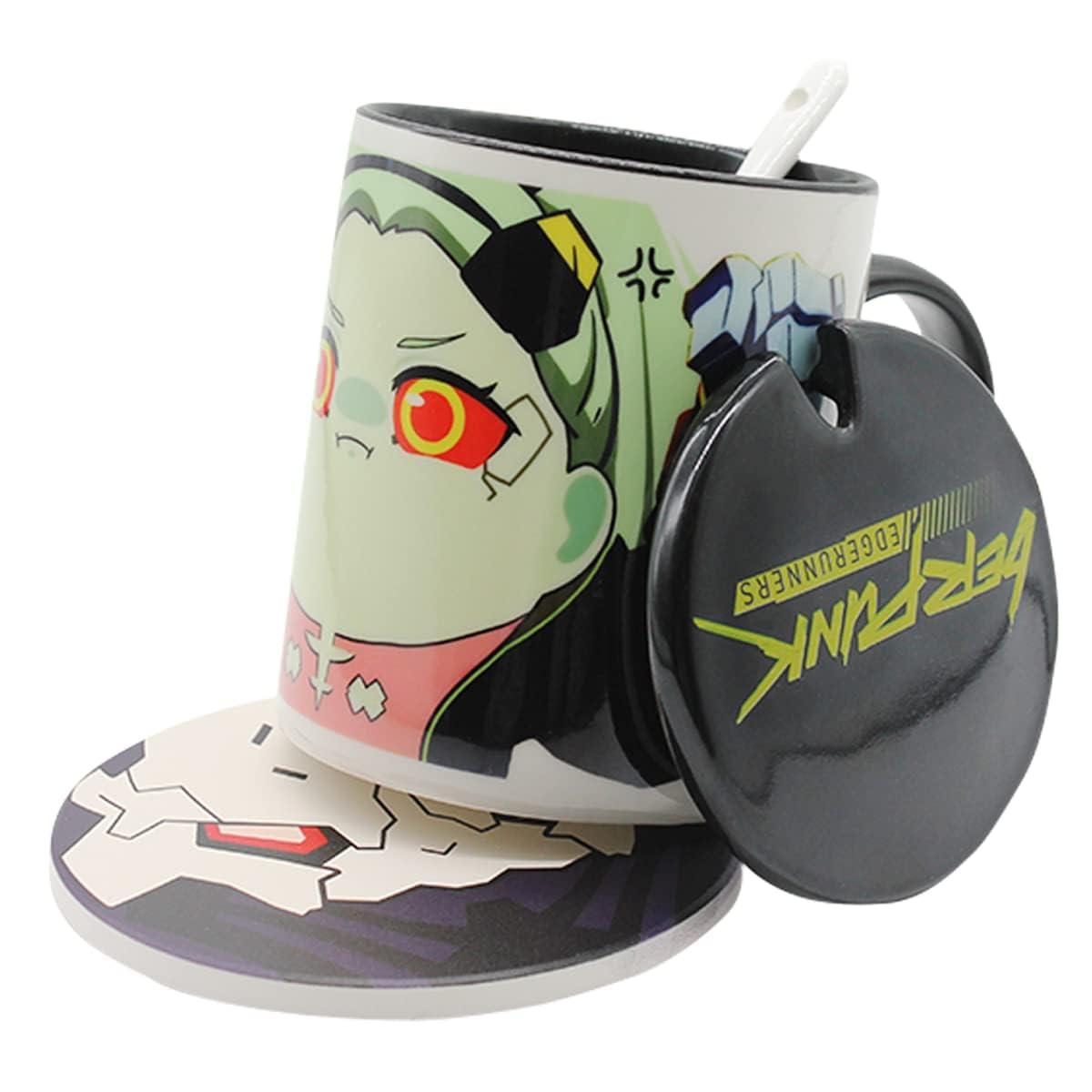 Amazon.com: Edgerunners: Anime Mugs Adam Smasher mug & Rebecca coasters ...