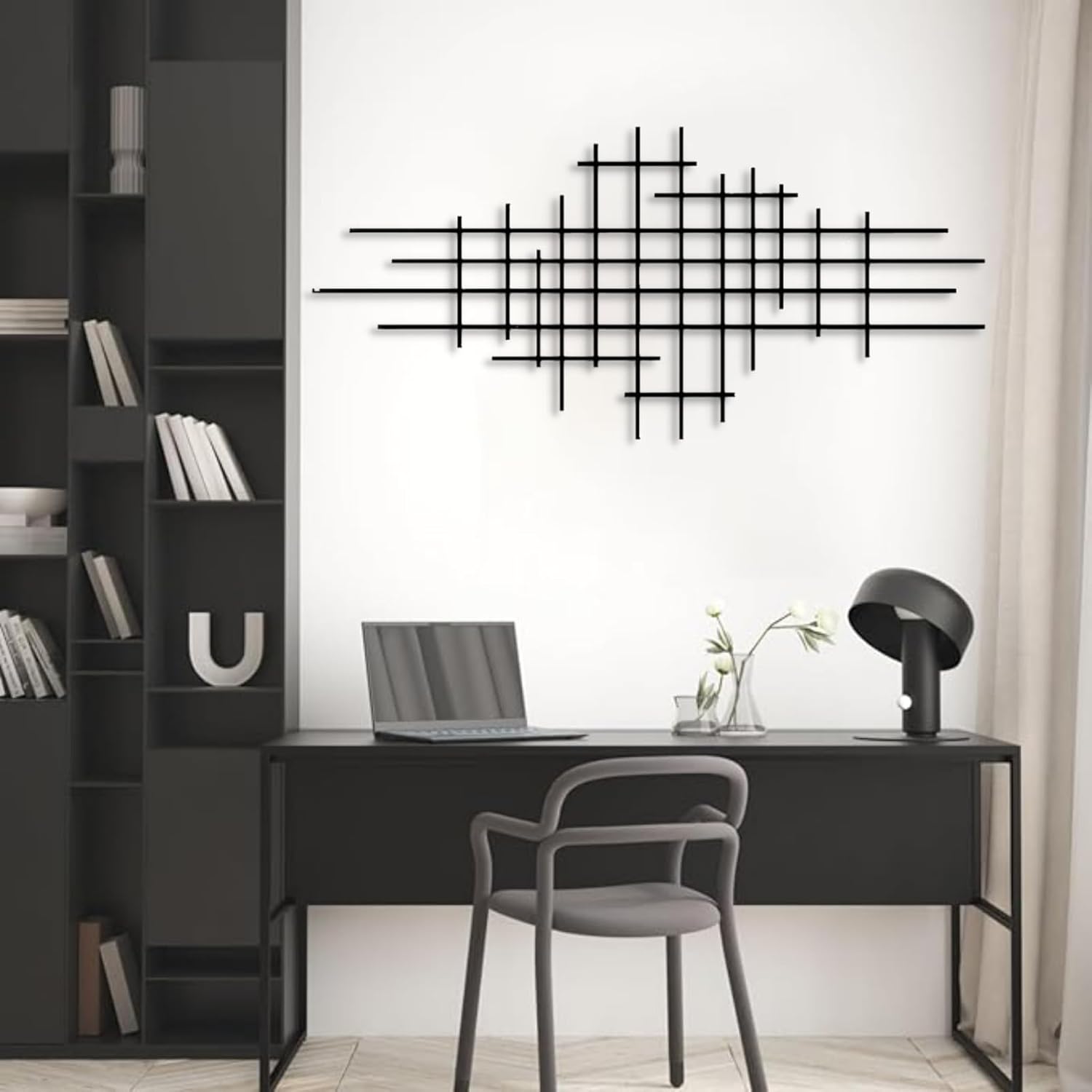 Amazon.com: Metal Wall Art, Geometric Metal Wall Decor, Geometric Wall ...