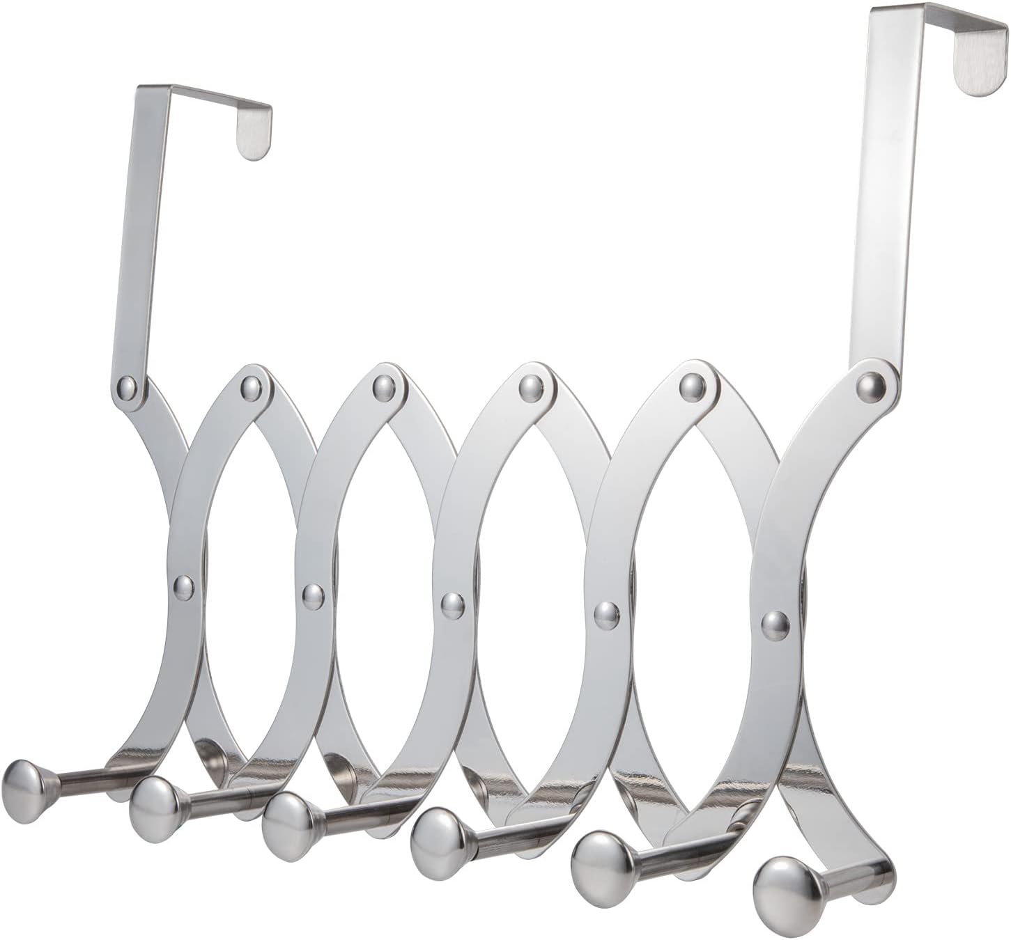 Amazon.com: R-SESUS Adjustable Over The Door Hook 6 Hooks Foldable Door ...