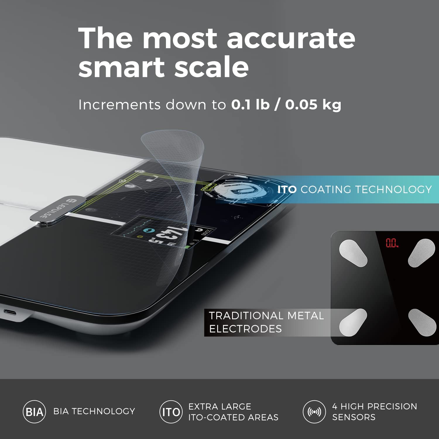 Snapklik.com : Scales For Body Weight And Fat, LEPULSE Body Fat Scale ...