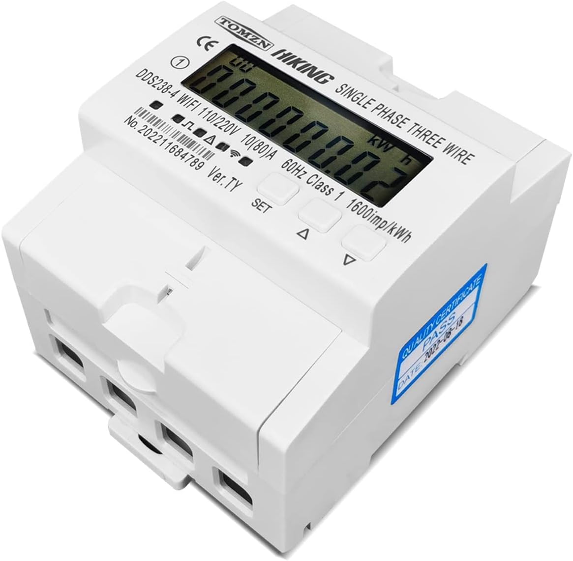 Amazon.com: 2 Phase 110V+110V 60Hz 80A Din Rail Tuya WiFi Smart Energy ...