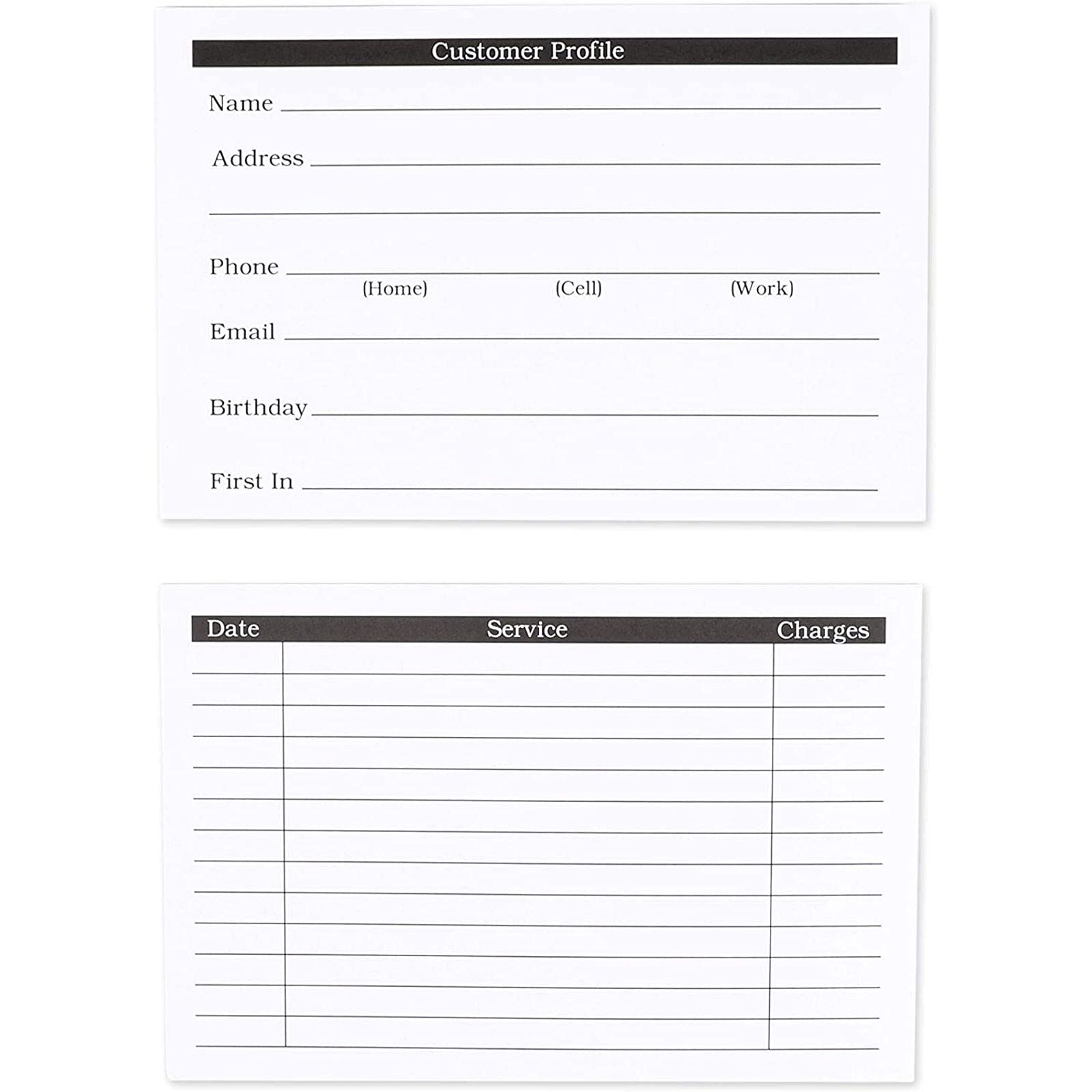 Client Information Card Template Client Cards | 20 Pack – I Spa