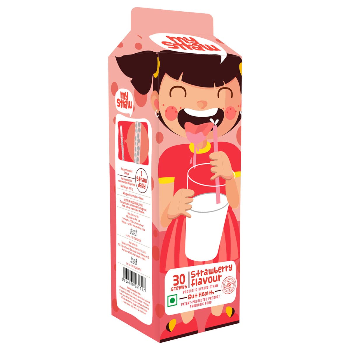 MyStraw - Flavoured Probiotic Straw for Gut Health, Bacillus Coagulans ...