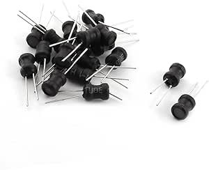20Pcs 18mH 50mA 6x8mm 10% Tolerance Radial Lead Inductor Black (20Pcs ...