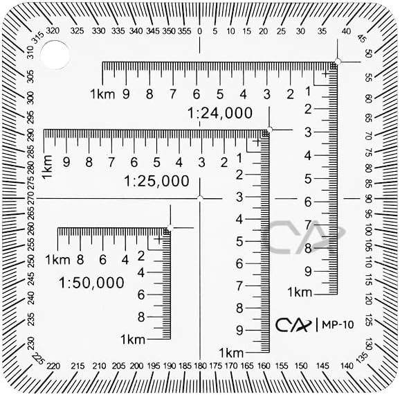 Amazon.com : CYA Military Map Coordinate Scale Protractor Map for Land ...