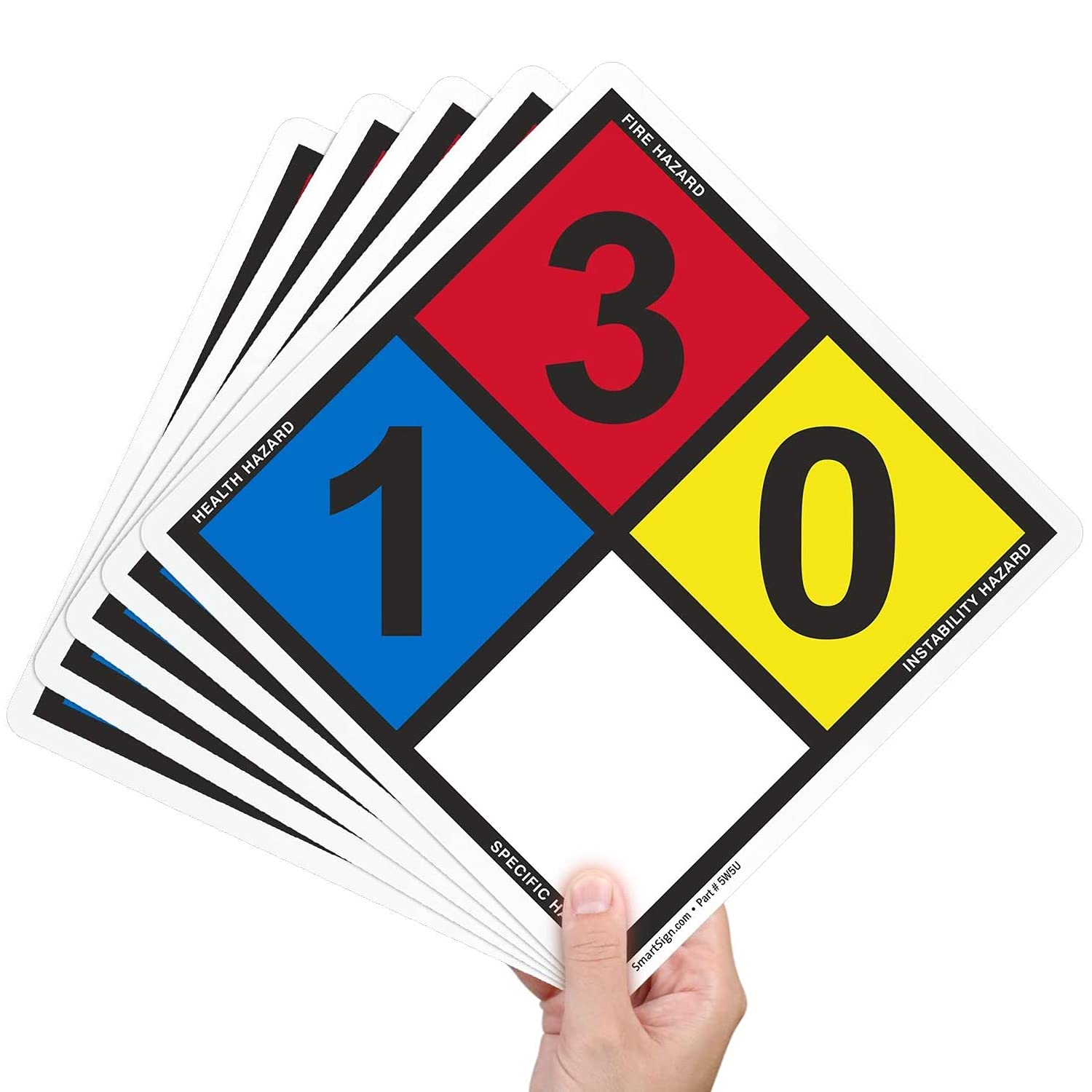 Smartsign Vinyl Adhesive Nfpa Sign Rating Legend For Benzene Xylene ...