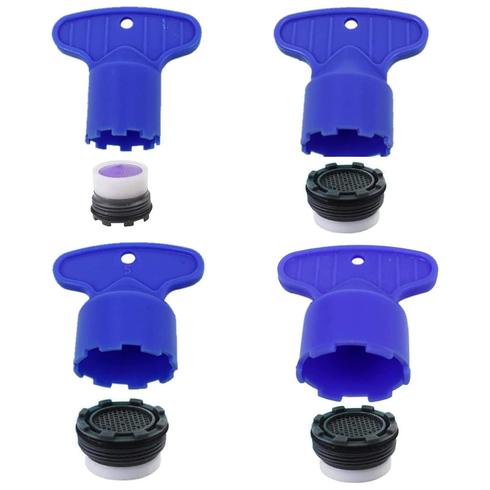 4 Pack Cache Faucet Aerator Key Removal Wrench Tool with 4 Pieces ...