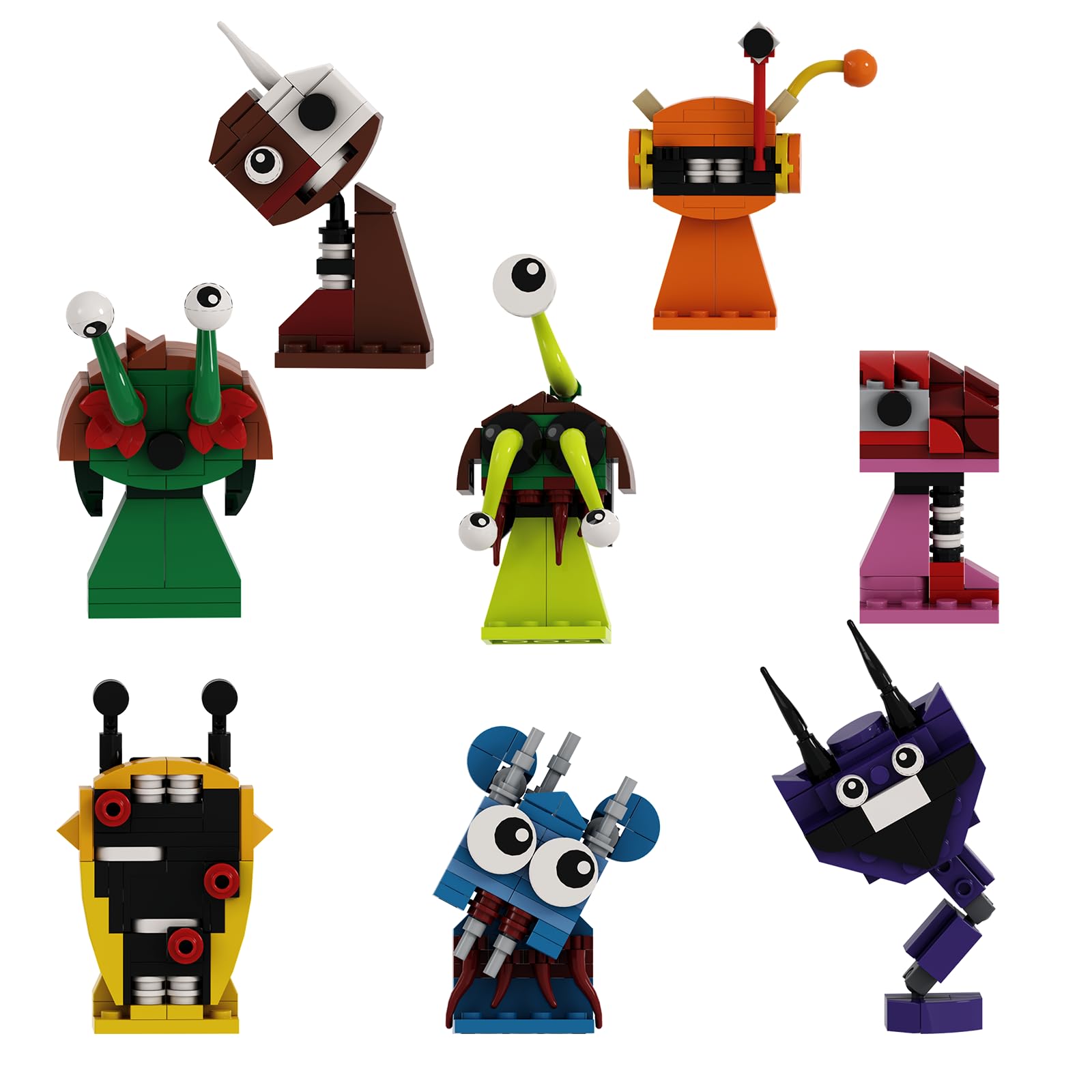 Amazon.com: BUILDIFY Sprunki Building Toys Compatible with Lego, 8 ...