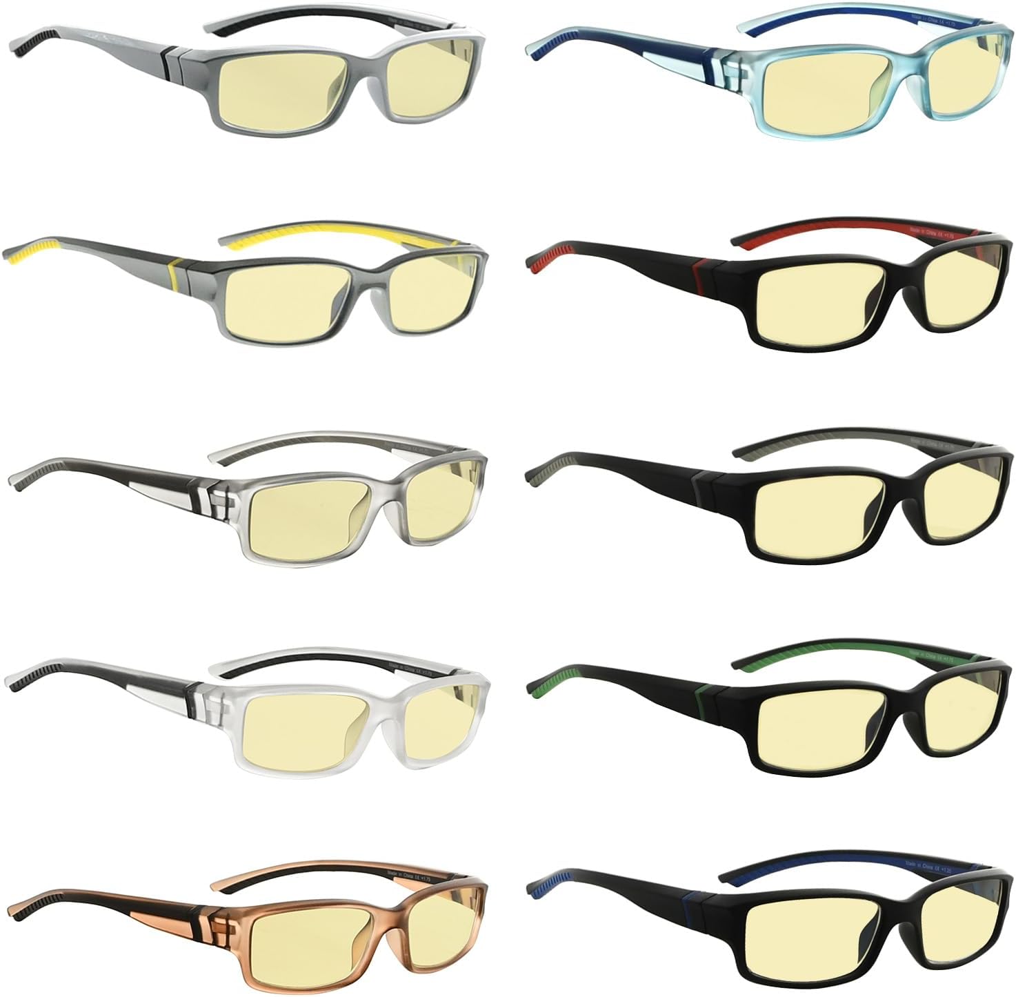 Amazon.com: Eyekepper 10 Pack Blue Light Blocking Reading Glasses ...