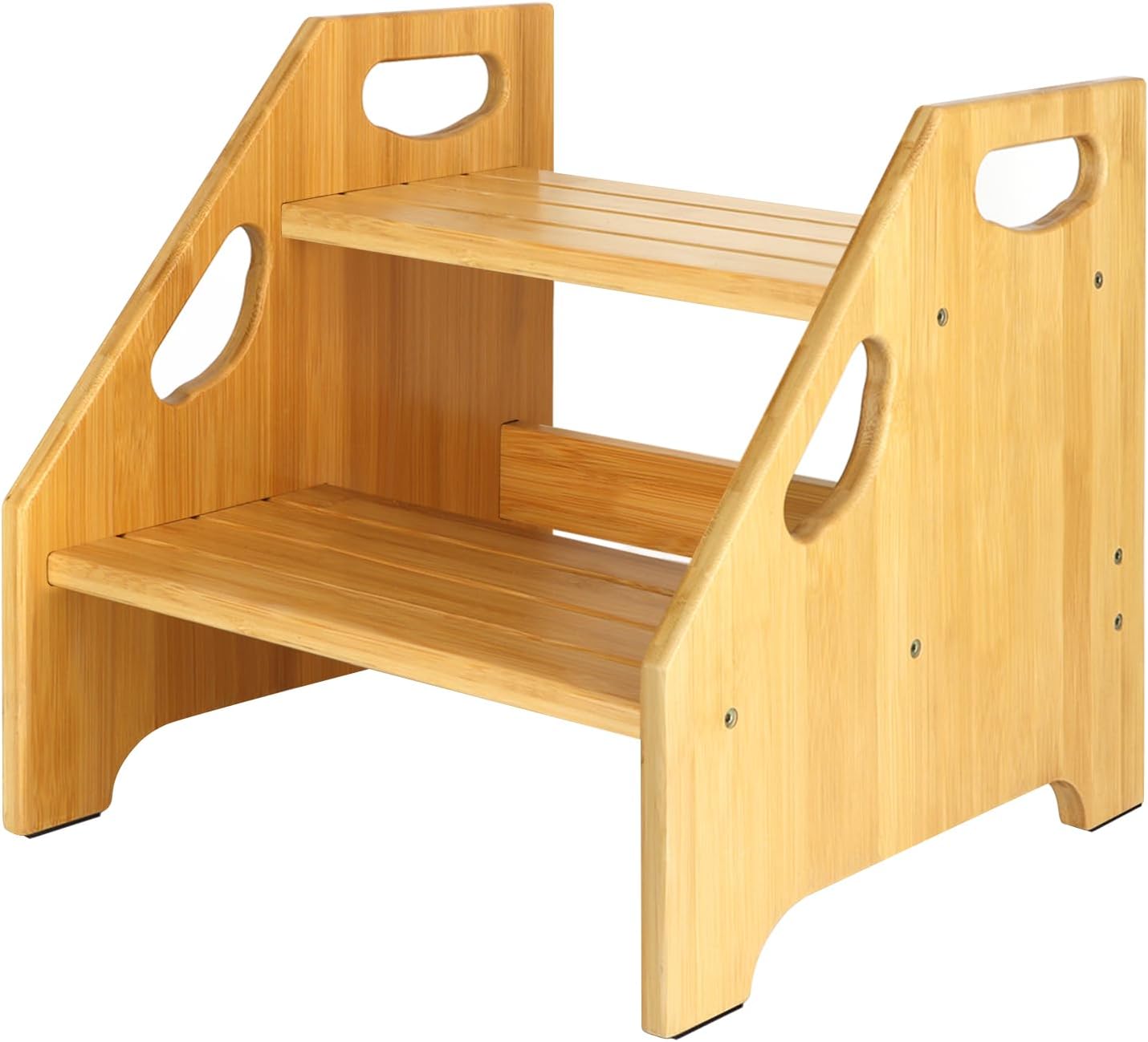 Amazon.com: Wooden Step Stool for Kids, Toddler 2 Step Stool Hepler ...