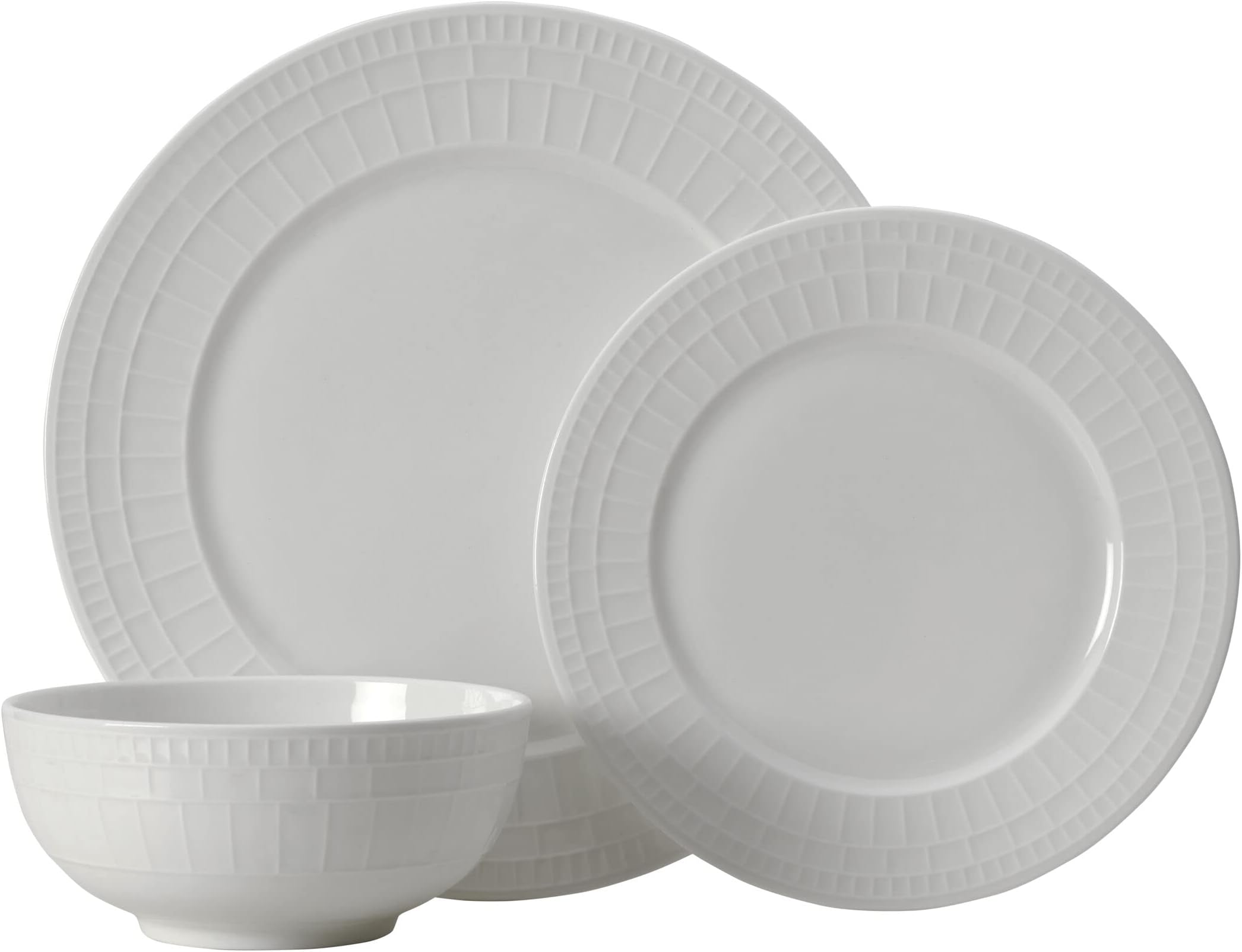 Amazon.com | Mikasa Ciara 16-Piece Bone China Dinnerware Set, Service ...