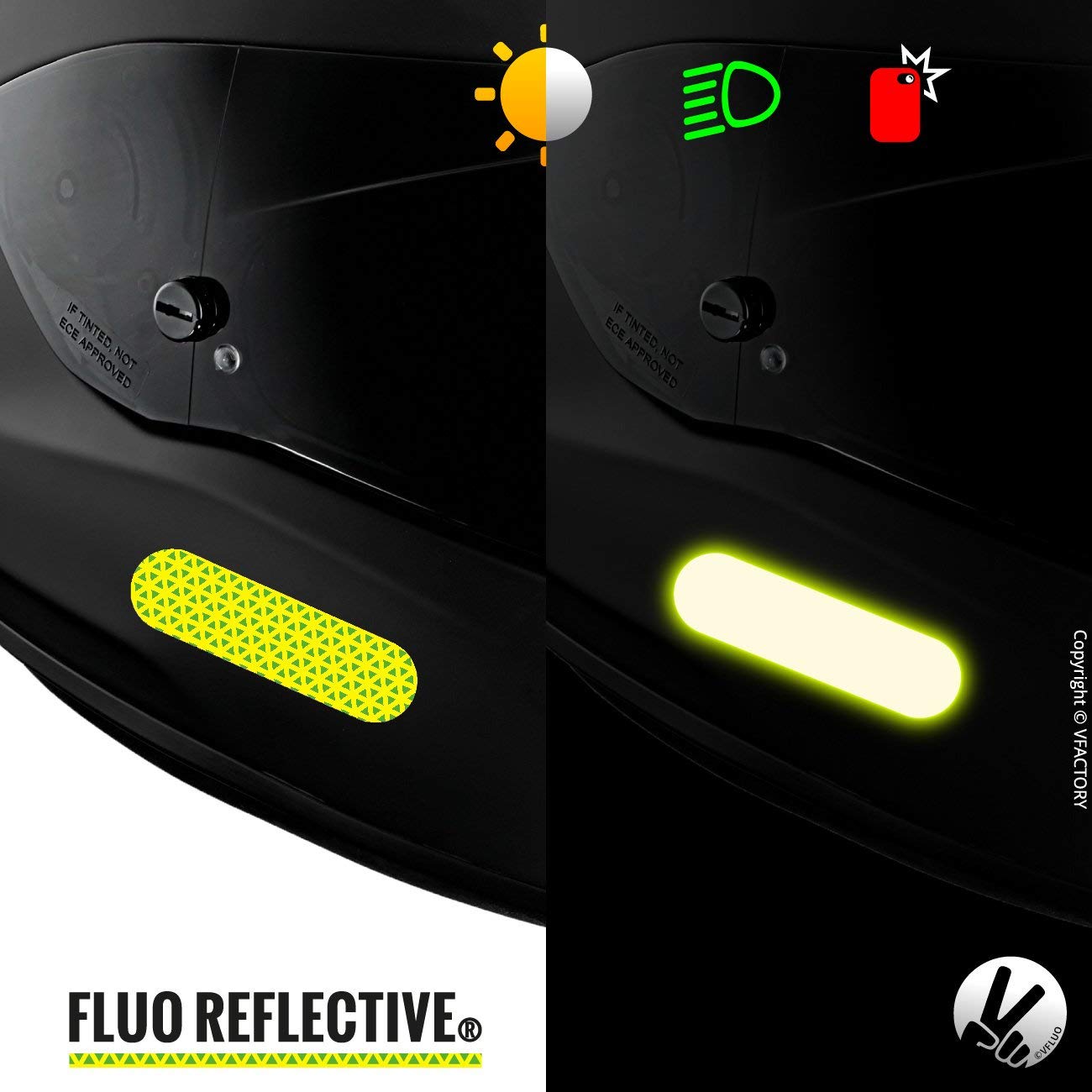 Snapklik.com : COLORS STANDARD, Retro Reflective 4 Stickers Kit For ...