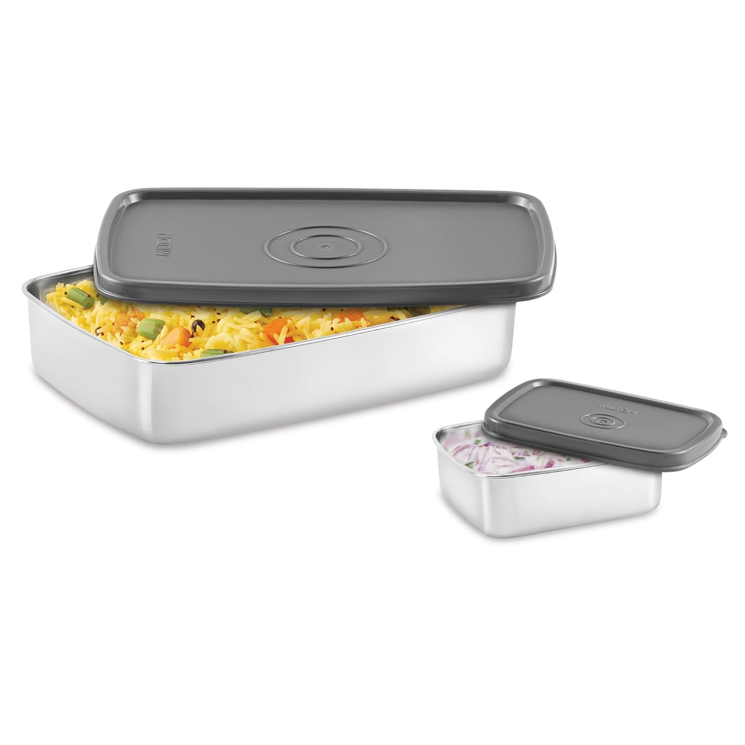 Buy MILTON Steel Pro Lunch Sr. Stainless Steel Container, set of 2 ...