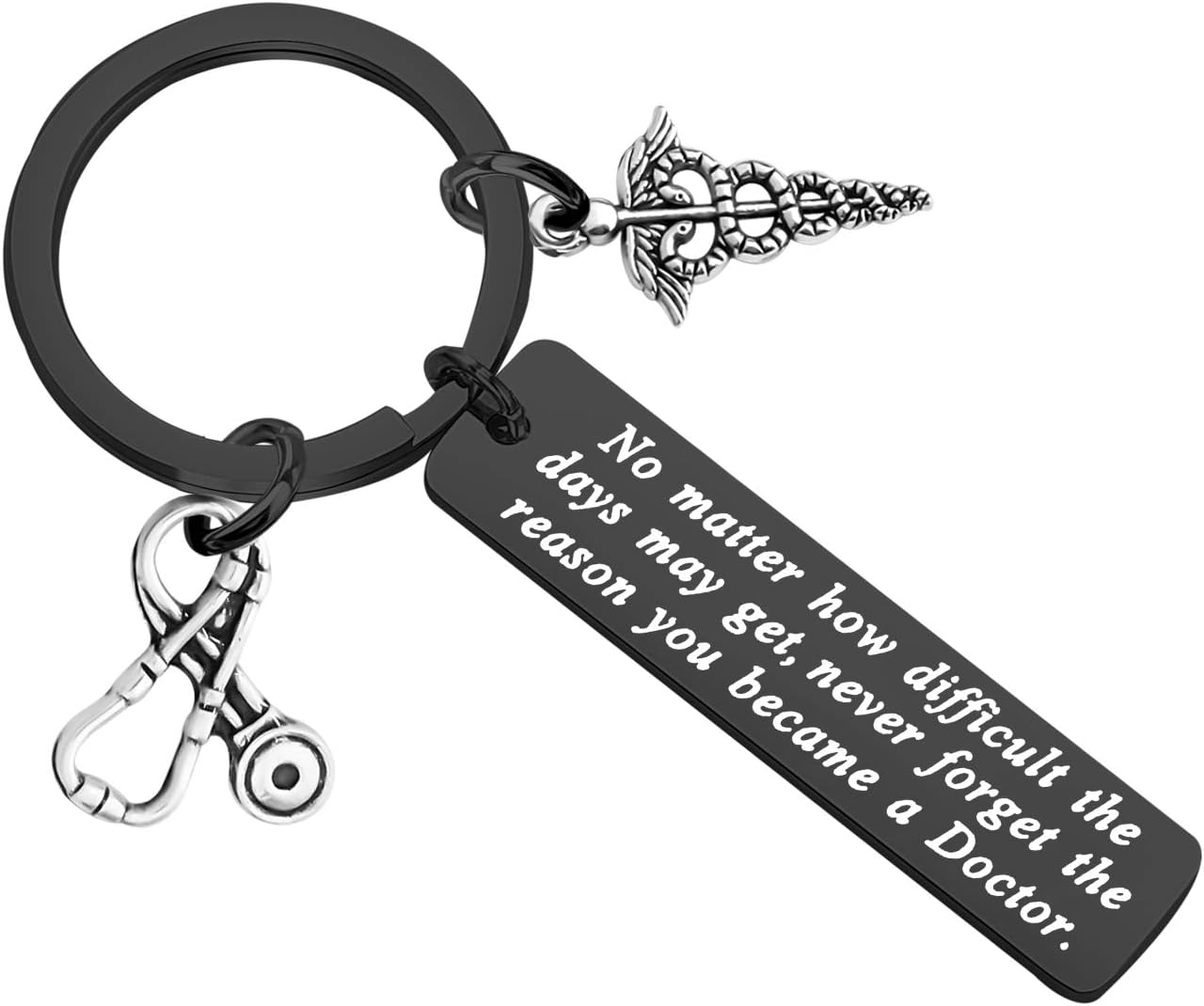 Amazon.com: FUSTMW Doctor Gift Doctor Keychain Caduceus Charm Medical ...
