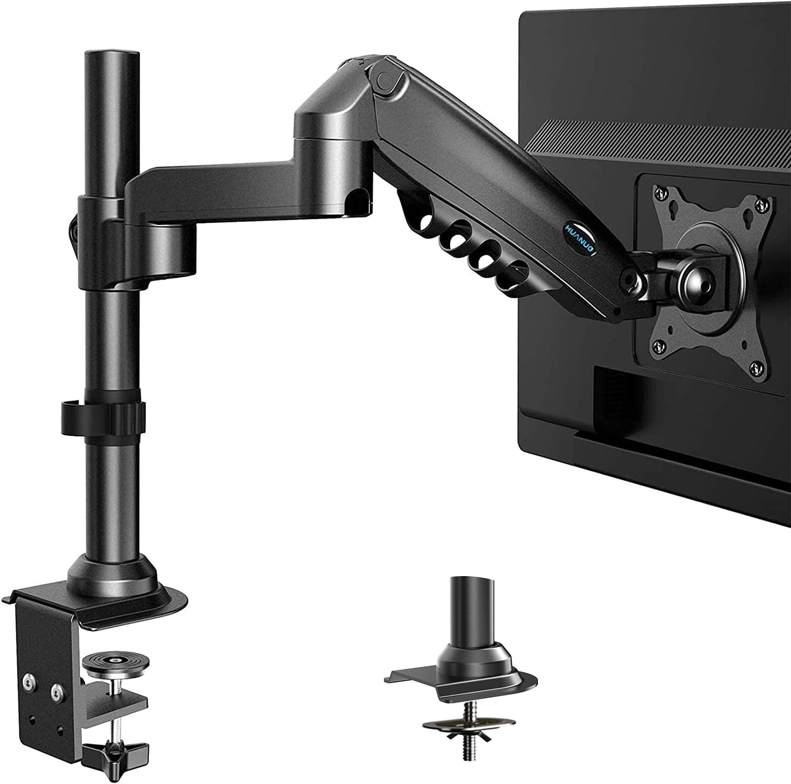 HUANUO Single Monitor Arm for 13" to 32" Screens, Gas Spring Monitor ...