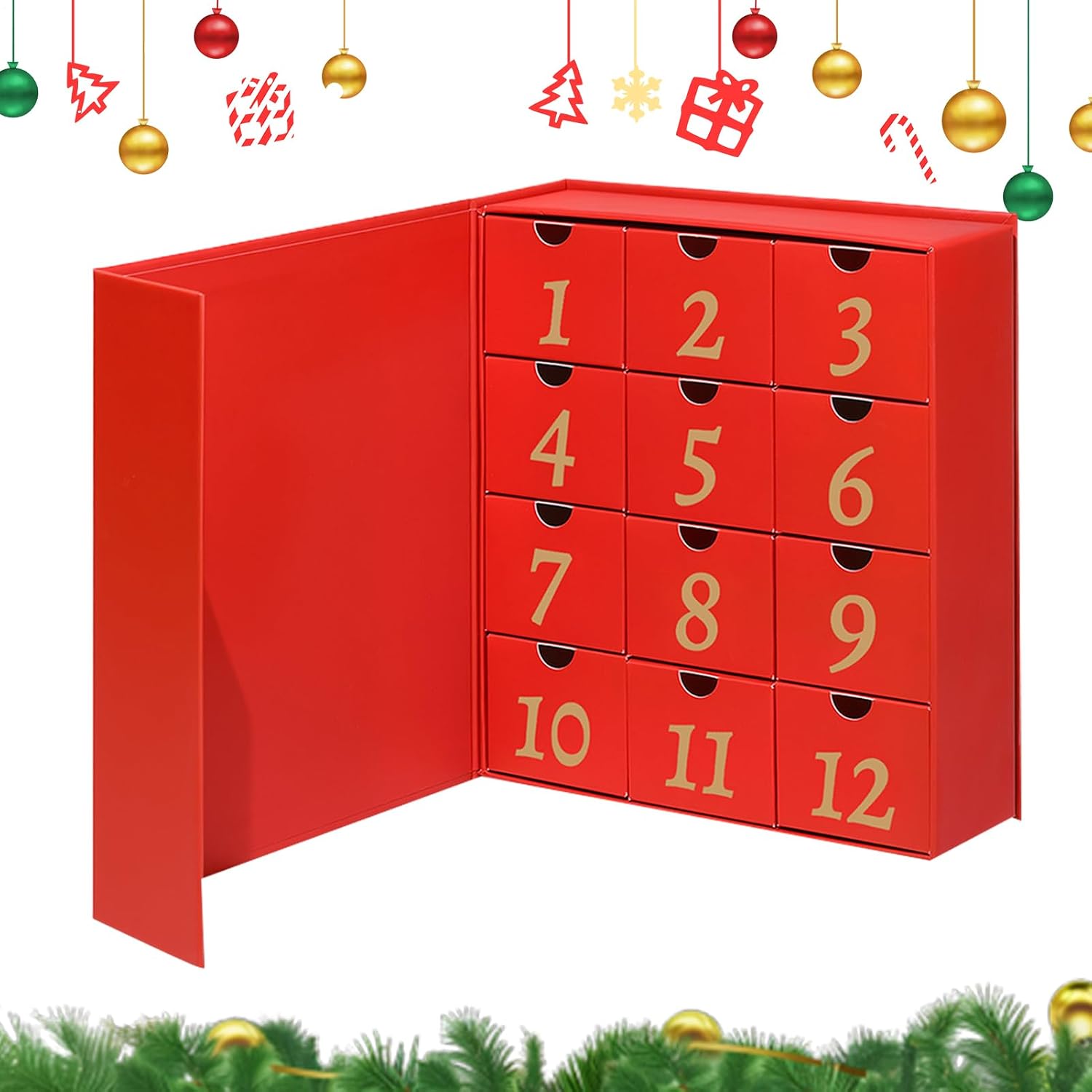 Empty Advents Calendars to Fill Yourself, 12 Days Christmas Countdown ...