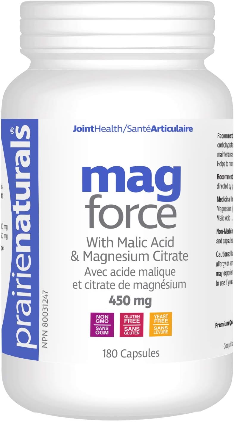 Amazon.com: Prairie Naturals Mag Force Magnesium & Malic Acid Capsules ...