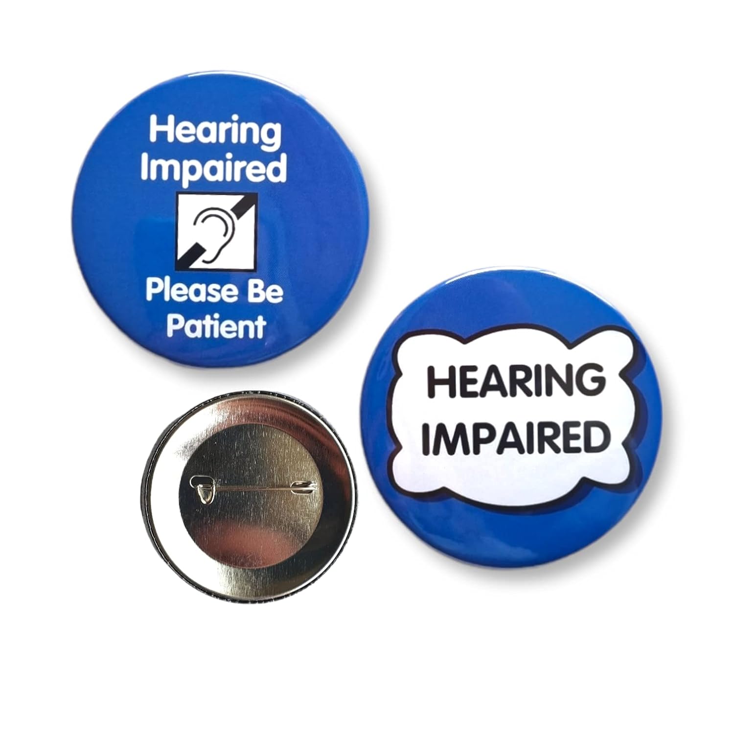 Hearing Impaired Badges - Set of 2 badges - Hidden Disability Badge ...