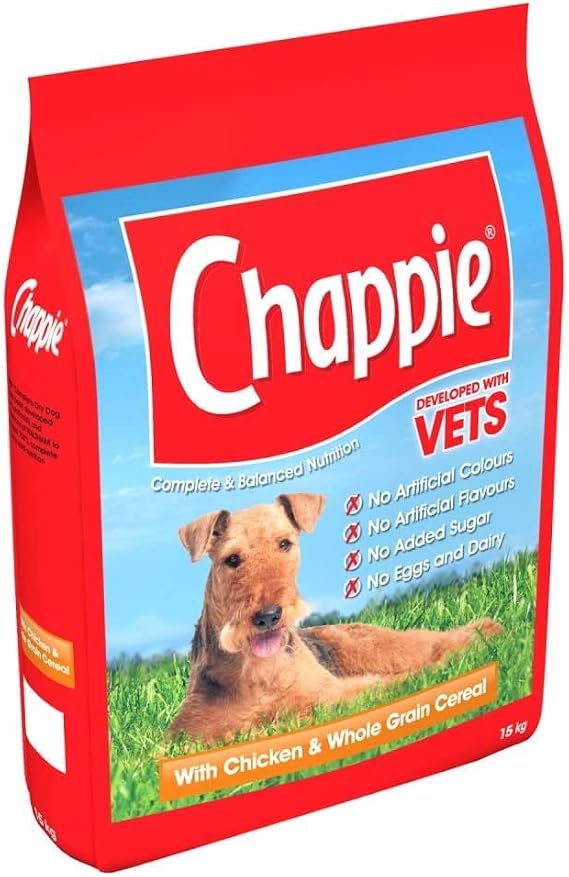 Chappie Dry Chicken & Wholegrain Cereal Adult Dog Food 2 x 15kg ...