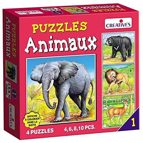 Buy StonKraft Animal Puzzle - 1 (French) | Language Independent ...