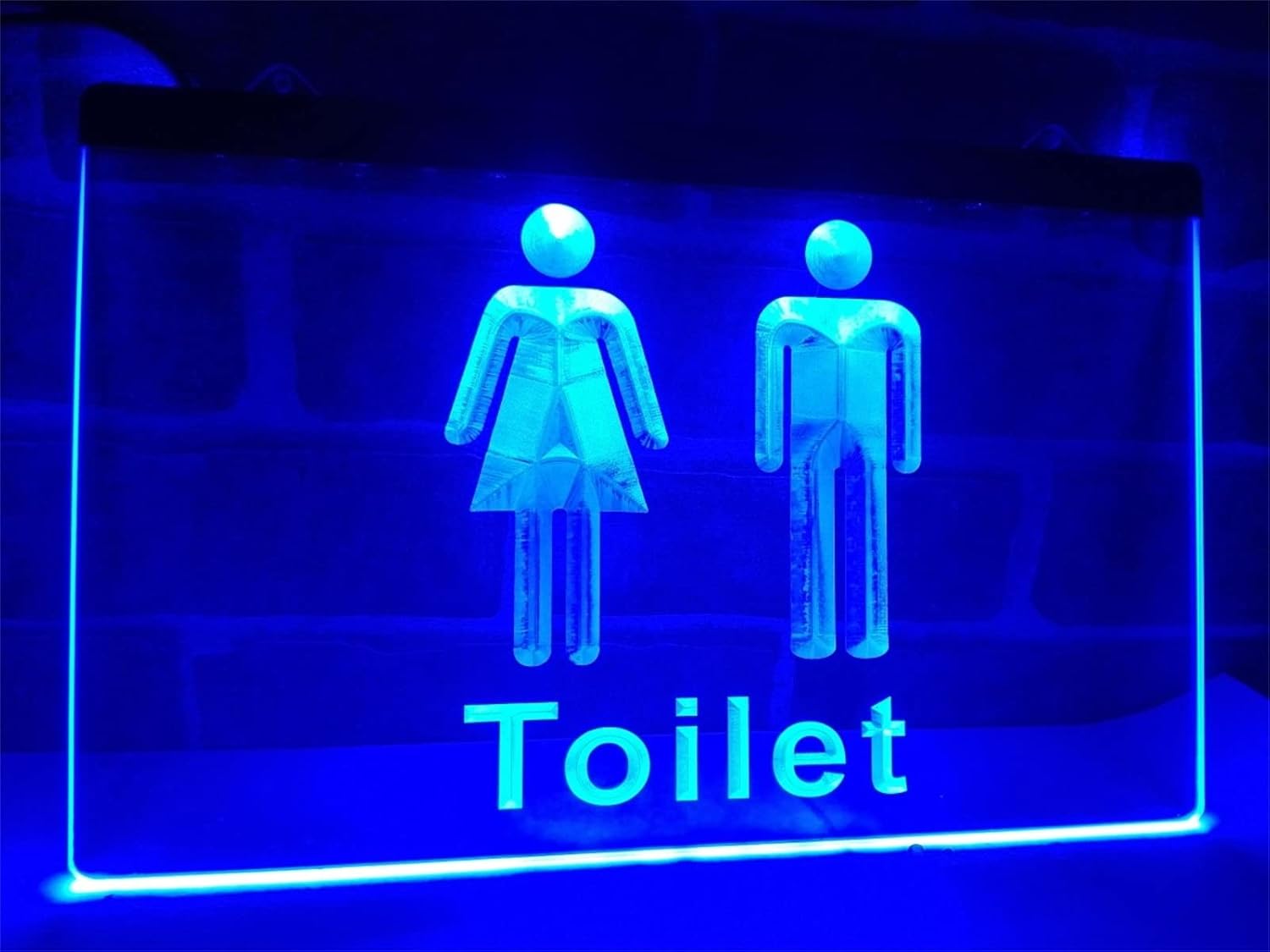 Unisex Restroom Customizable LED Neon Signs, WC Toilet LED Indicator ...