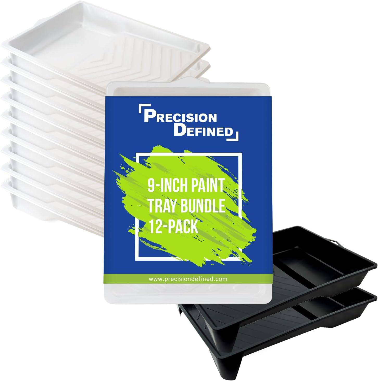 P&D Supreme 9-Inch Paint Roller Tray Set (2-Pack), Built for 9-in ...