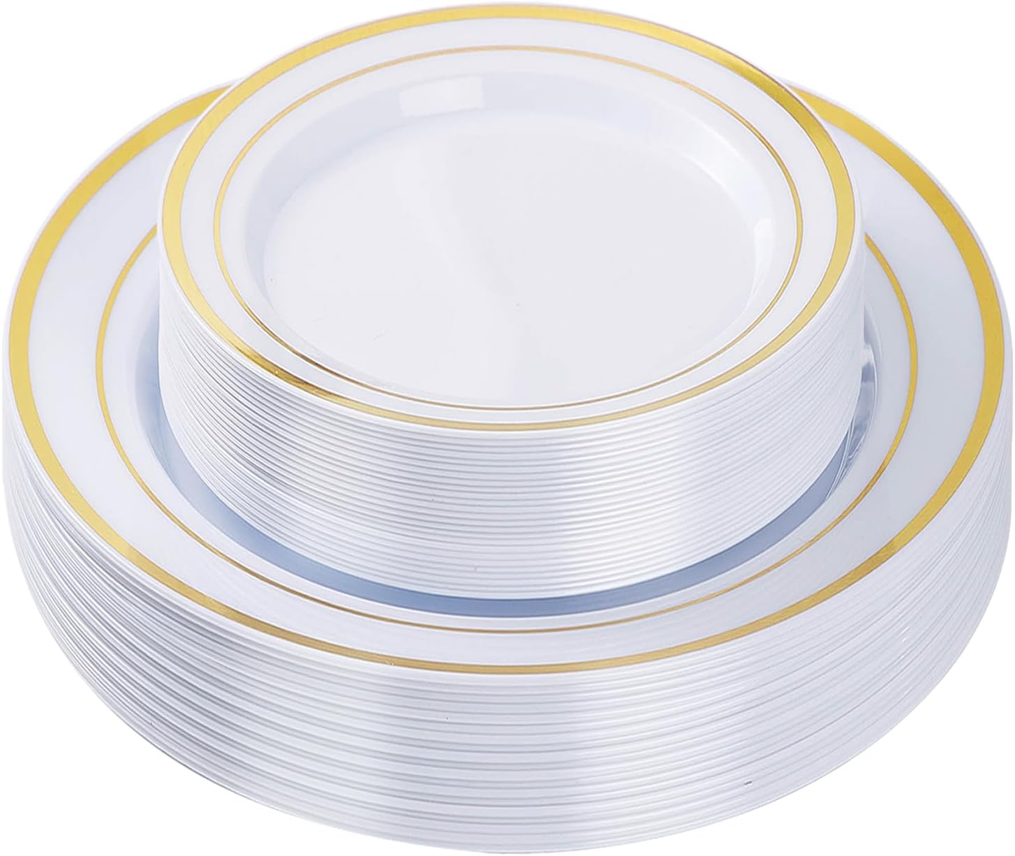 Amazon.com: Bestluck 100PCS Blue Plastic Plates, Heavy Duty Disposable ...