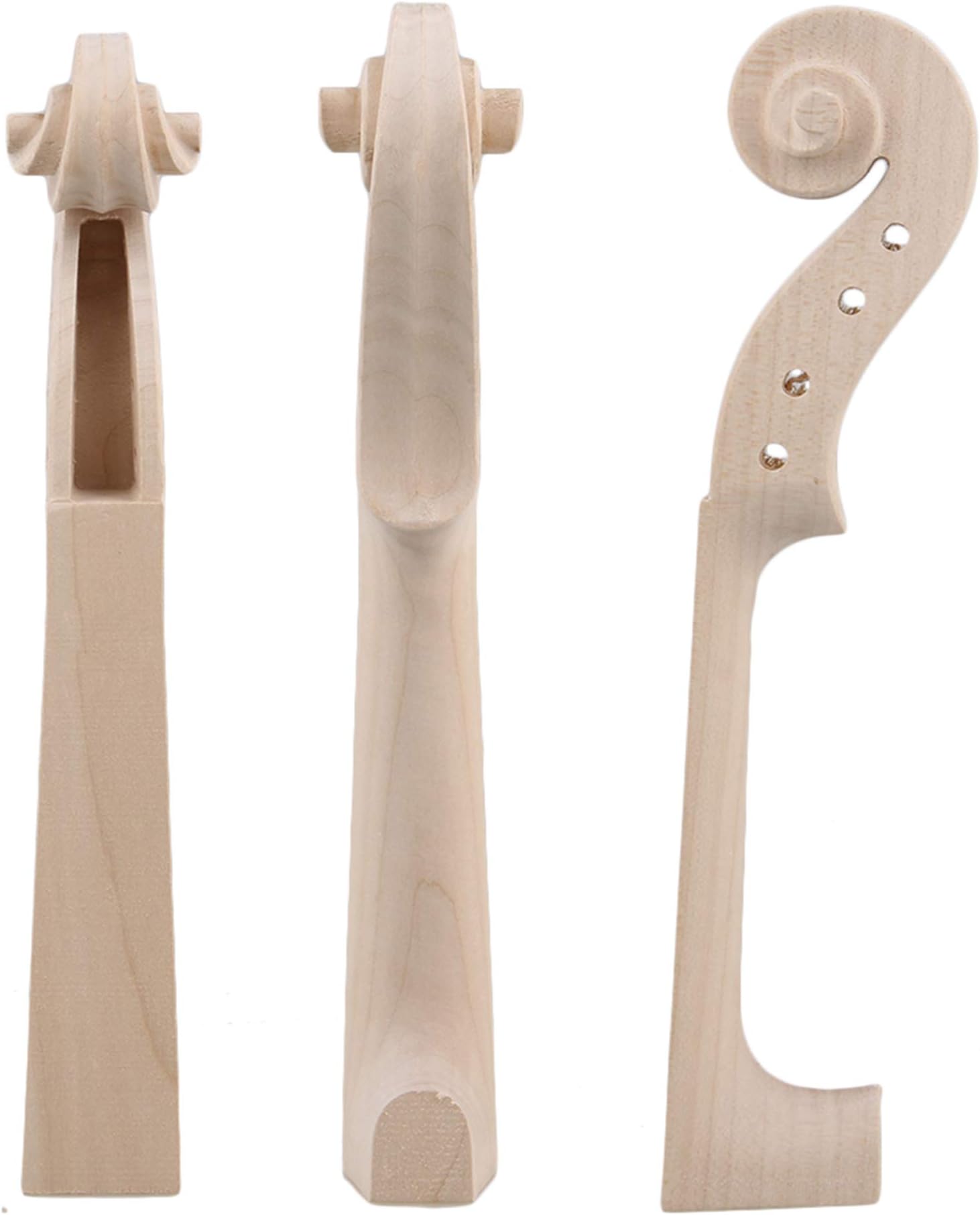 Amazon.com: Yibuy Hand Carved Maple Violin Neck for DIY 4/4 Size Violin ...