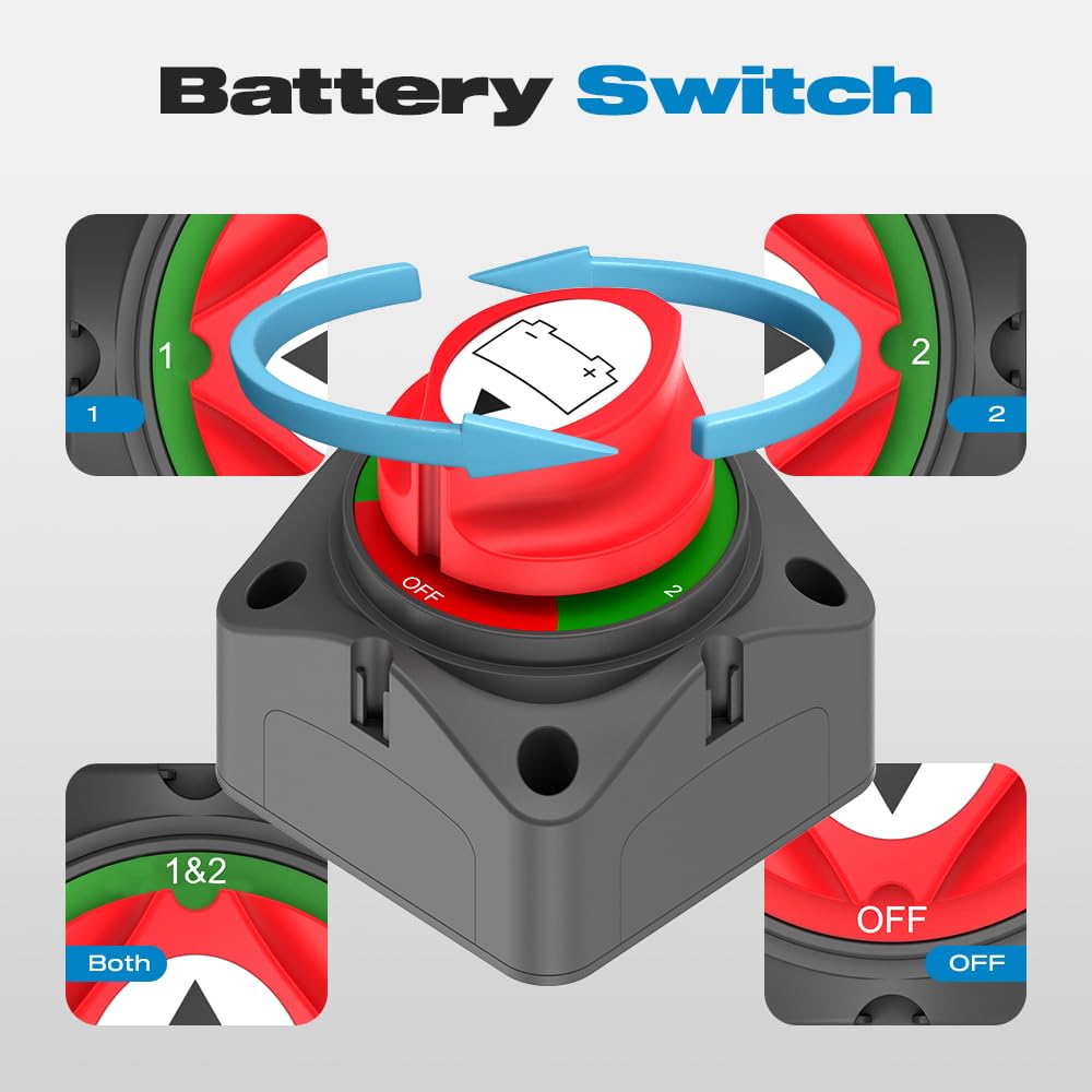 2X CAR BATTERY Master Isolator Disconnect Power Cut Off Switch For Car