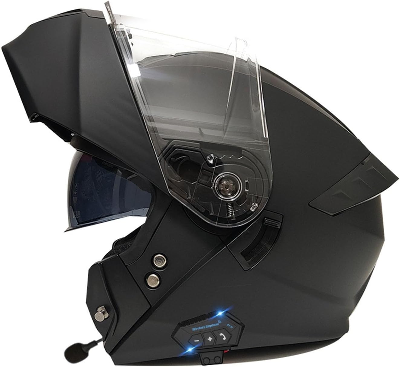 Bluetooth Integrated Motorcycle Flip Up Front Helmet ECE Approved Four ...
