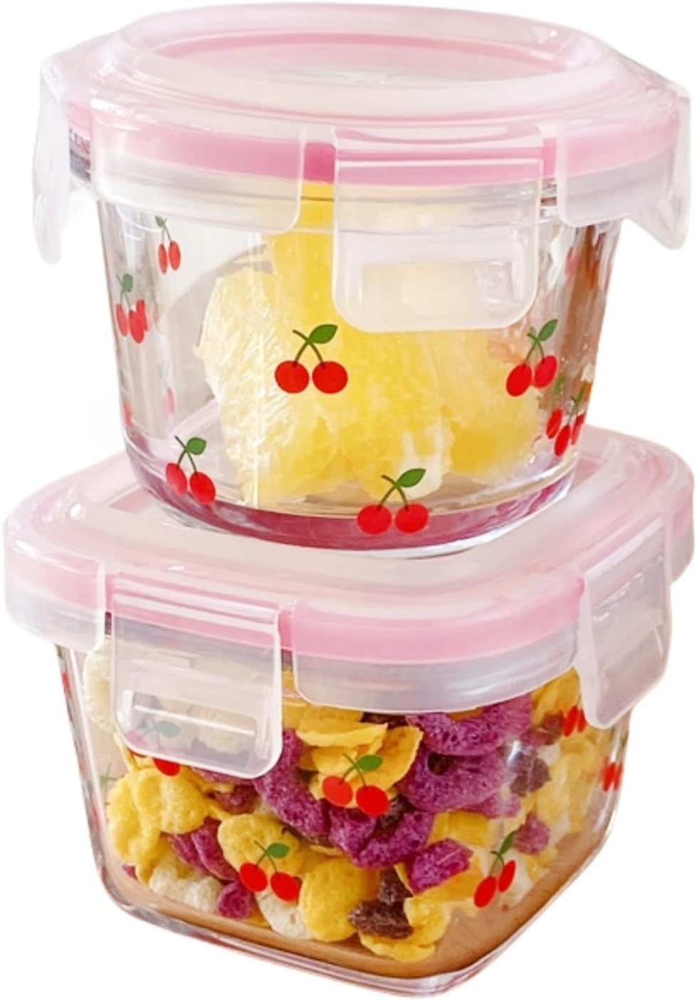 Amazon.com: yaocoral 2 Pack 4 OZ Small Square Glass Containers with ...