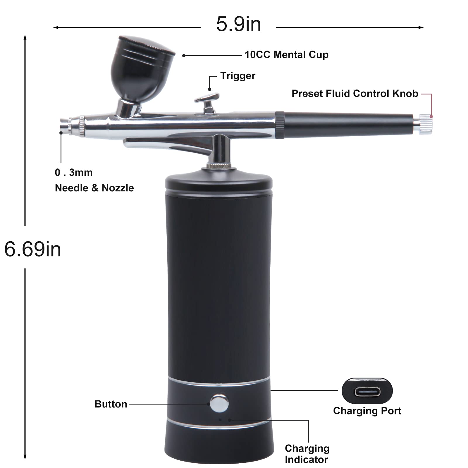 rhinowisdom Upgraded Airbrush...B0B8Z12TGR | Encarguelo.com