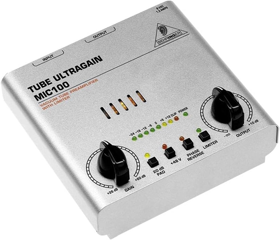 Amazon.com: Behringer TUBE ULTRAGAIN MIC100 Audiophile Vacuum Tube ...