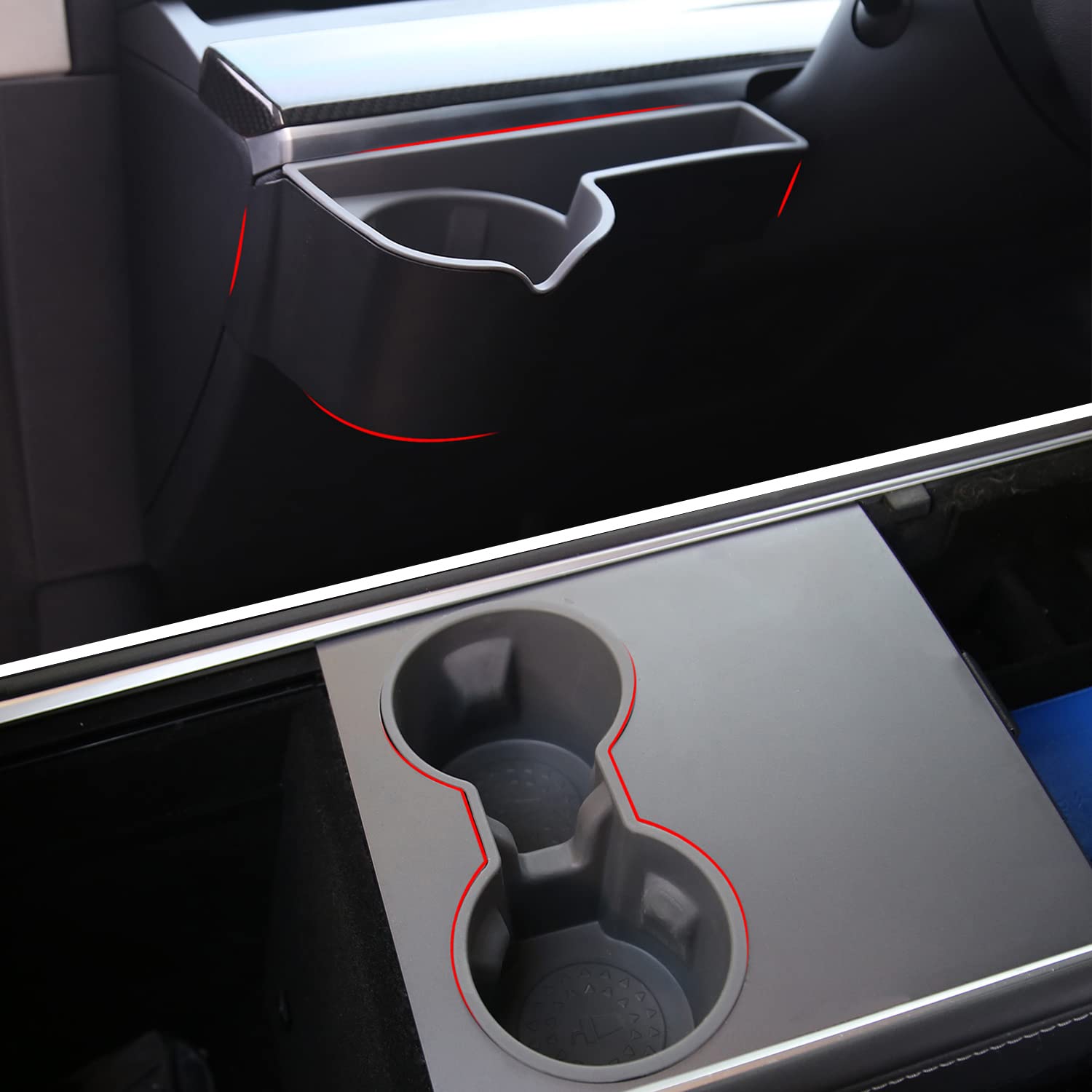 Amazon.com: Cup Holder Insert for Tesla Model Y Model 3 2023 2022 2021 ...