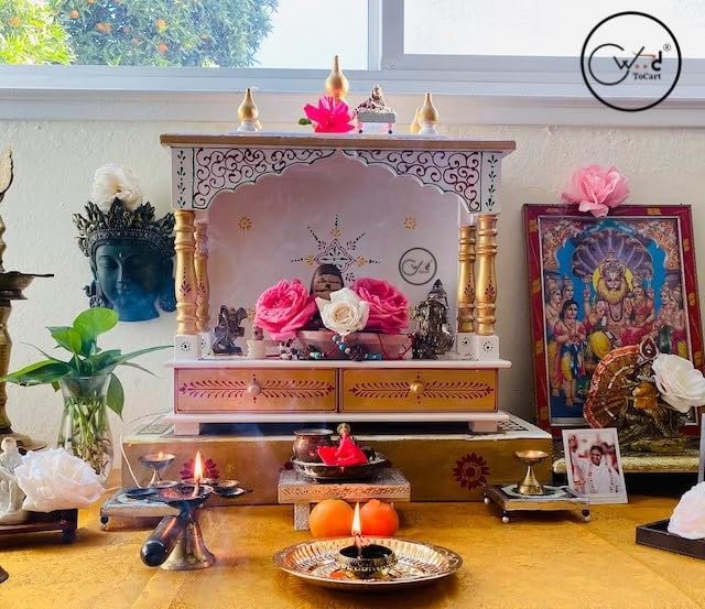 Wood To Cart Beautiful MDF Wooden Temple/Pooja Mandir for Home and ...