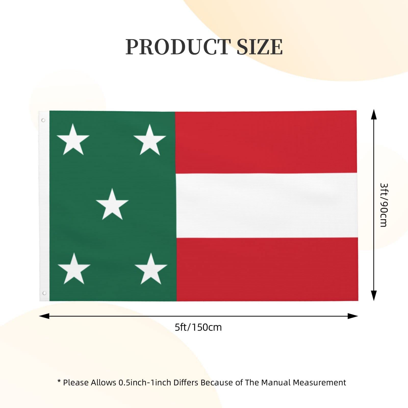 Yucatan Peninsula Flag Mexico Flag Mexico Mexican Mex 8" X 12"