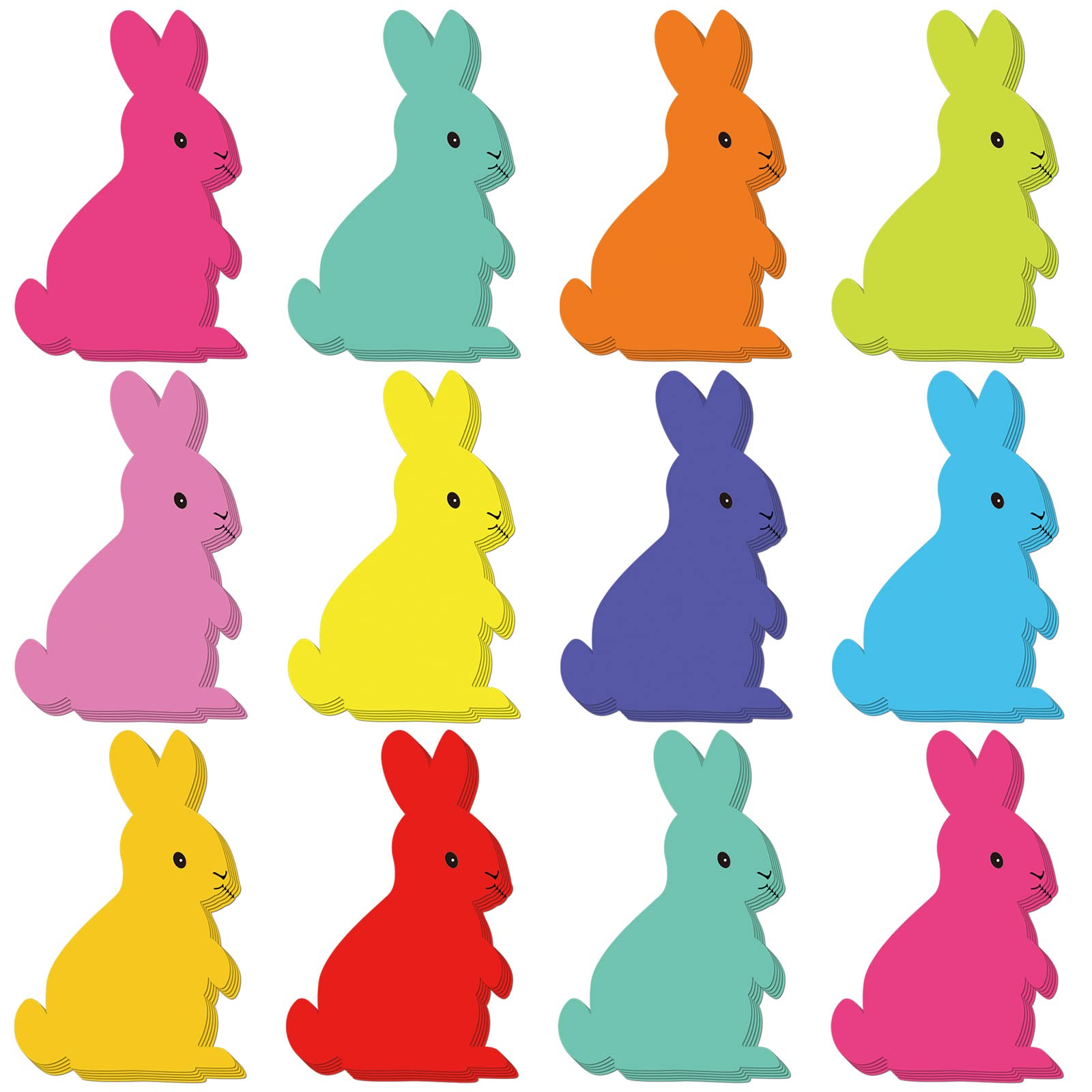 Amazon.com: 200 Pieces Bunny Paper Cutouts Easter Bulletin Board ...